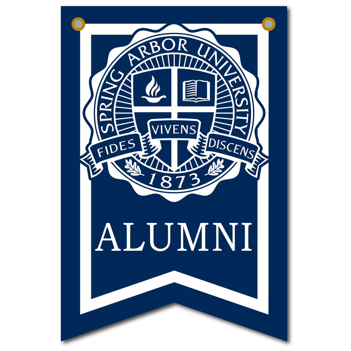 12 X 18 Dovetail Seal Banner | Navy – Spring Arbor Campus Store
